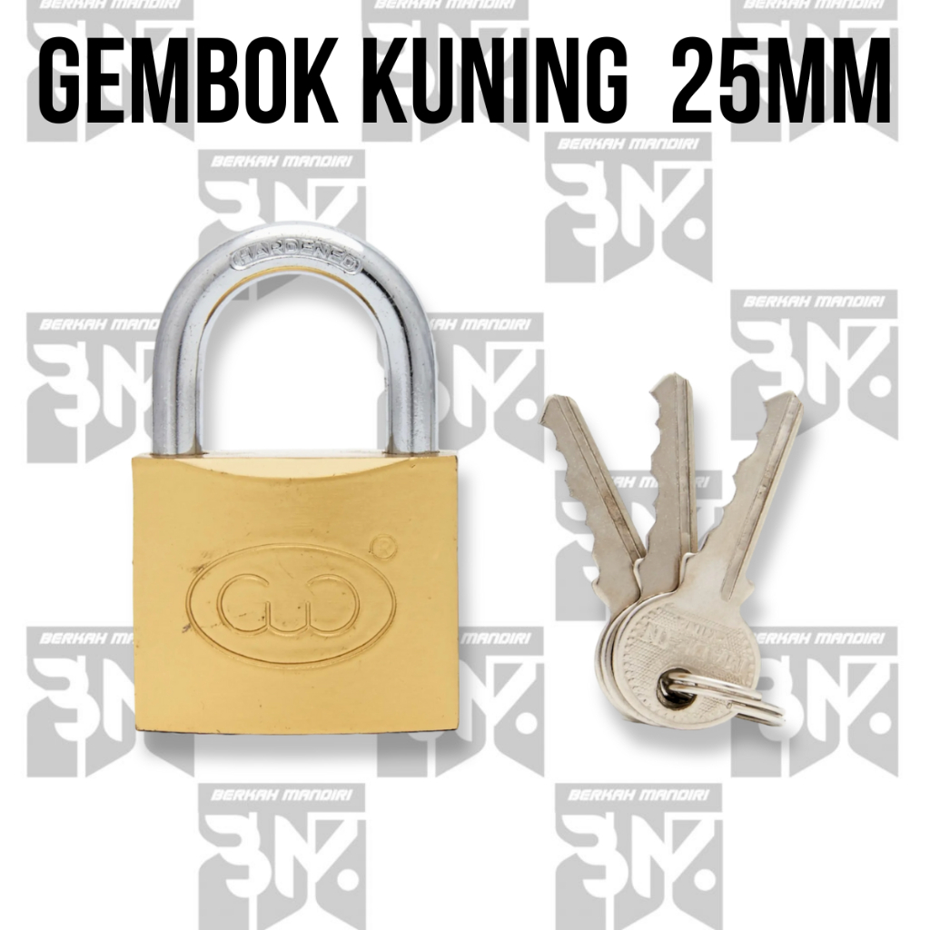 Jual Gembok Kuning 25mm Leher Pendek Gembok Pintu Pagar Rumah Toko ...