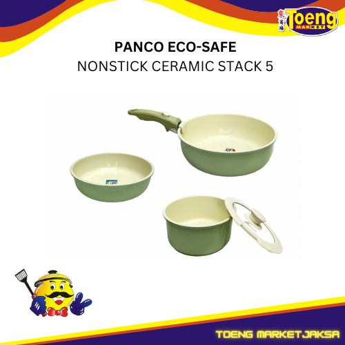 Jual PANCI SET ANTI LENGKET / ECO-SAFE SIGNATURE NONSTICK CERAMIC STACK ...