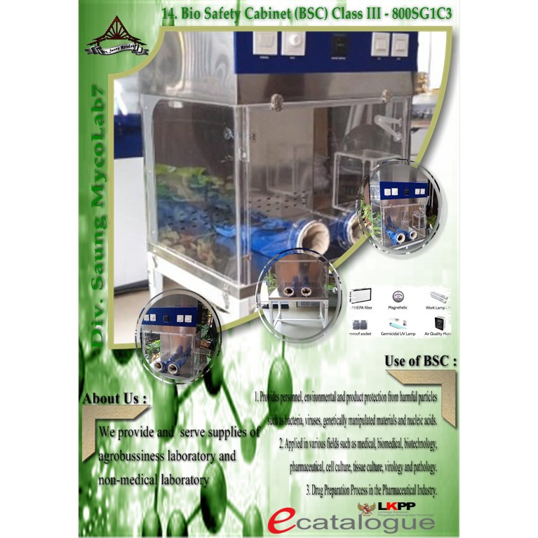 Jual 014. Bio Safety Cabinet (BSC) Class III - 800SG1C3 | Shopee Indonesia