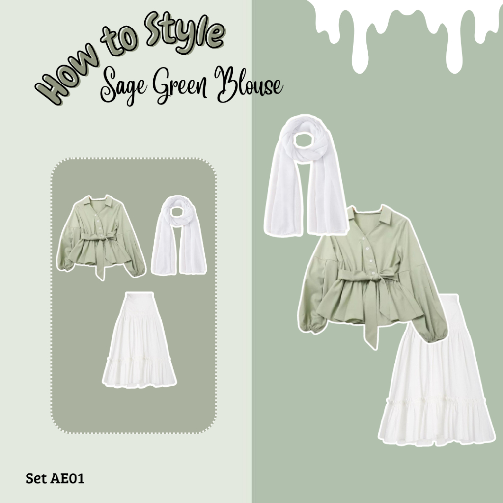 Jual 3 IN 1 One Set Korean Style Outfit Remaja Kekinian Kece Simple Elegan With Skirt White Oary ...