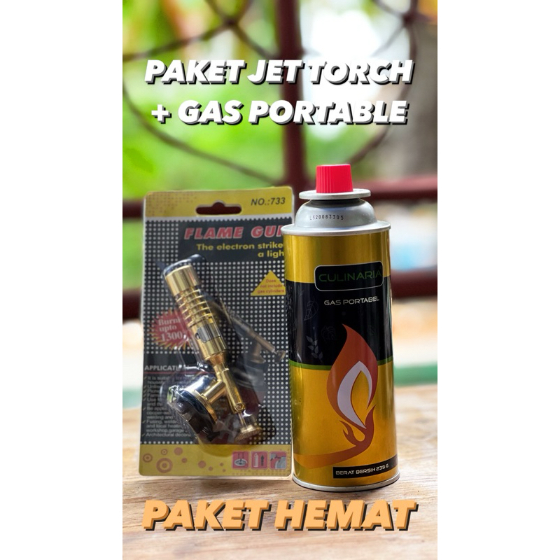Jual Paket Gas Torch Flame Gun Blow Torch Portable Kepala Las Manual ...
