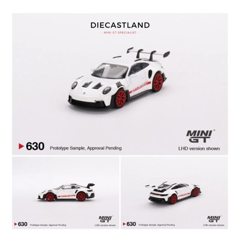 Jual Mini GT #630 Porsche 911 (992) GT3 RS White with Pyro Red Accent ...