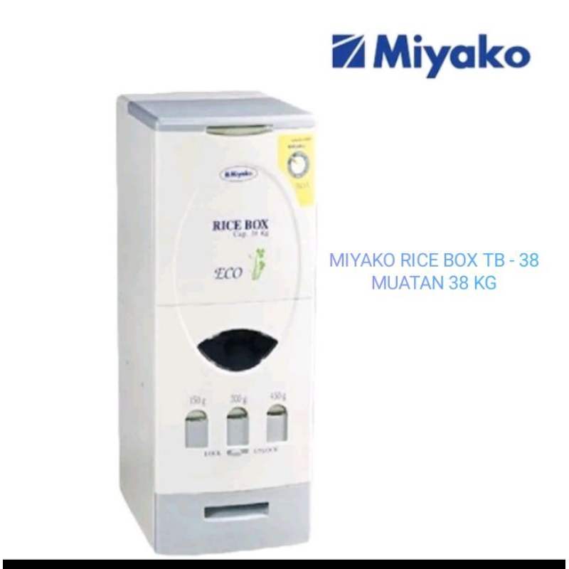 Jual Miyako Rice Box / Penyimpanan Beras Miyako TB 38 Muatan 38 Kg ...