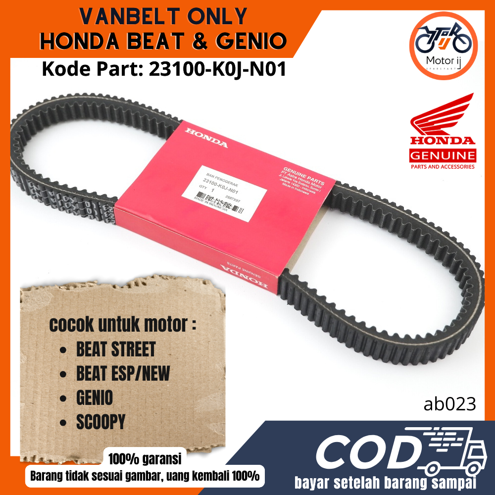 Jual Vanbelt V belt HONDA Beat Scoopy Genio Fi Street New ESP Panbel 23100-K0J-N01 | Shopee ...