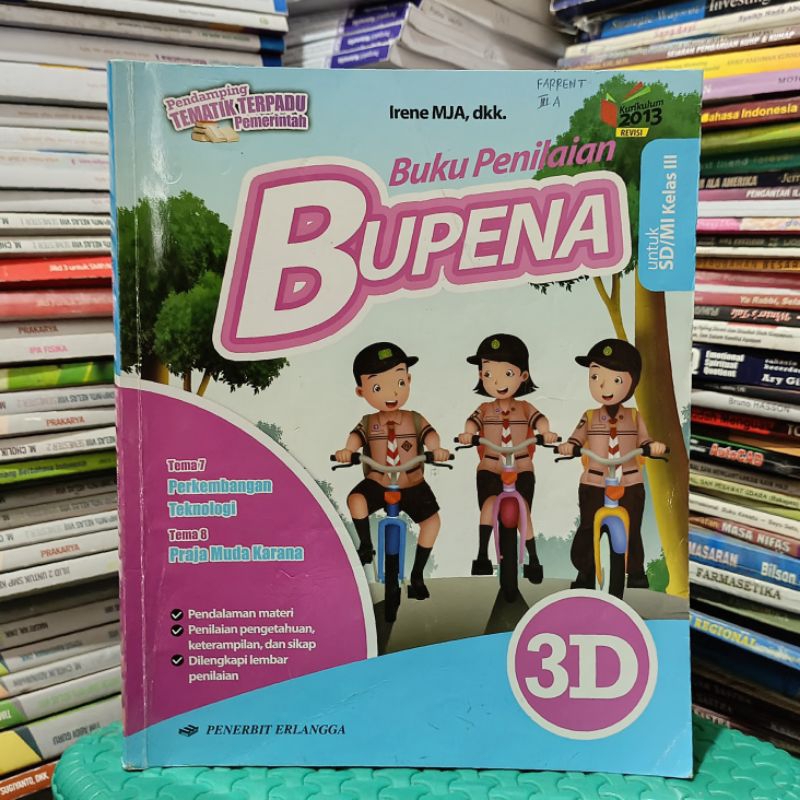 Jual Buku Penilaian BUPENA Kelas 3 III SD MI Jilid 3D Penerbit Erlangga Kurikulum 2013 Edisi ...