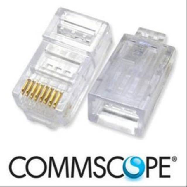 Jual Konektor / PIN RJ45 RG45 COMMSCOPE AMP TYCO Original Packing ...