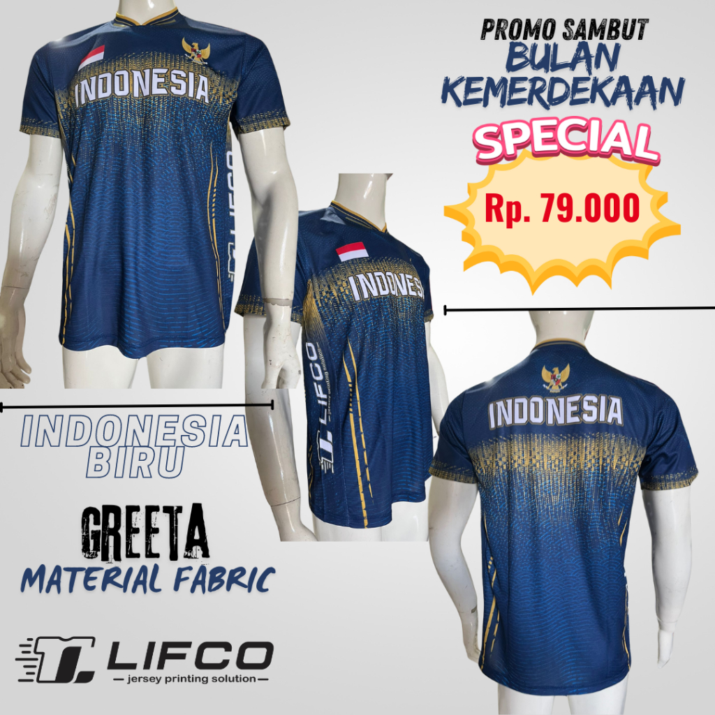 Jual LIFCO JERSEY ORIGINAL PROMO SPECIAL SAMBUT BULAN KEMERDEKAAN TANPA NOMOR | Shopee Indonesia