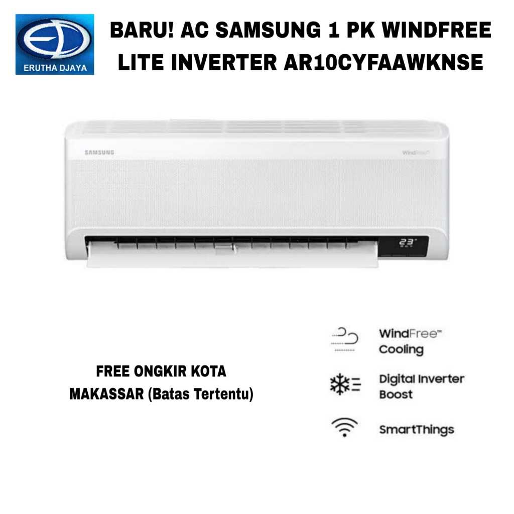 Jual AC SAMSUNG 1 PK WINDFREE LITE INVERTER AR10CYFAAWKNSE | Shopee Indonesia