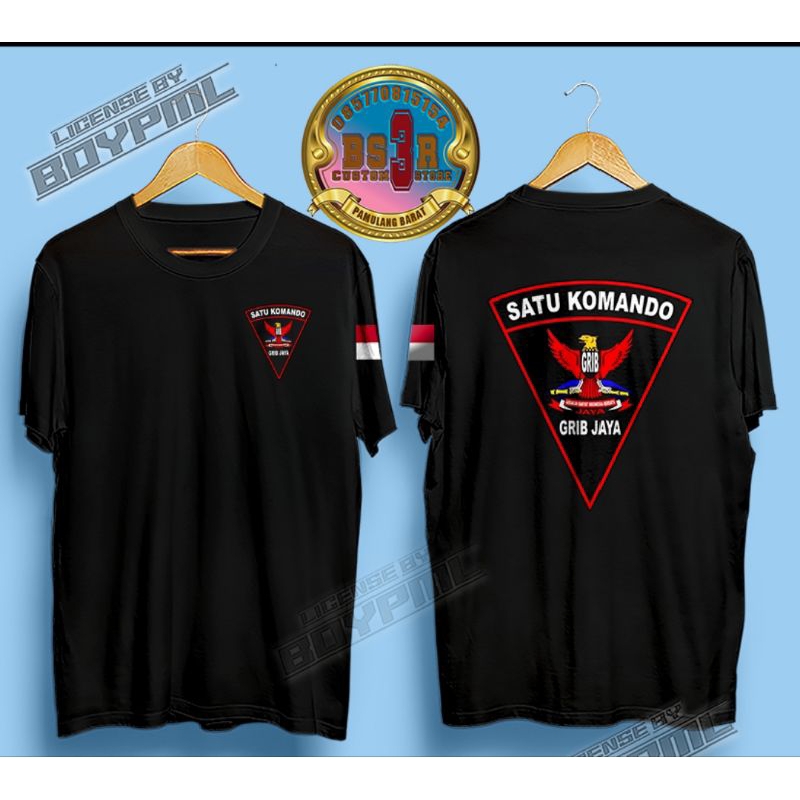 Jual Kaos Grib Jaya Ormas Logo Segitiga Pria Wanita Cotton Combed ...