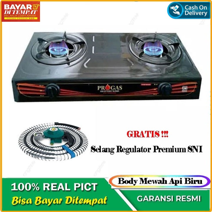 Jual Kompor 2 Tungku PG-269 Teflon Progas / Kompor Gas Elpigi 2 TK ...