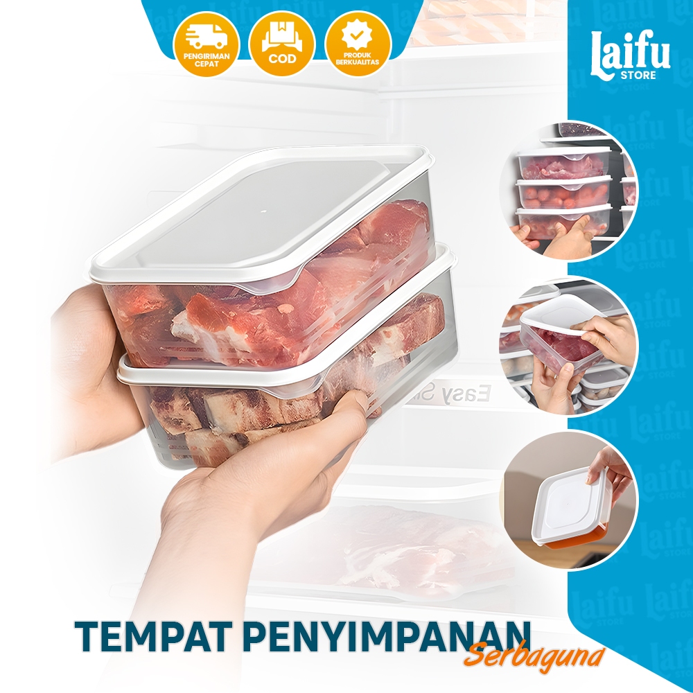 Jual Kotak Makan Kotak Penyimpanan Wadah Makanan Crisper transparan ...
