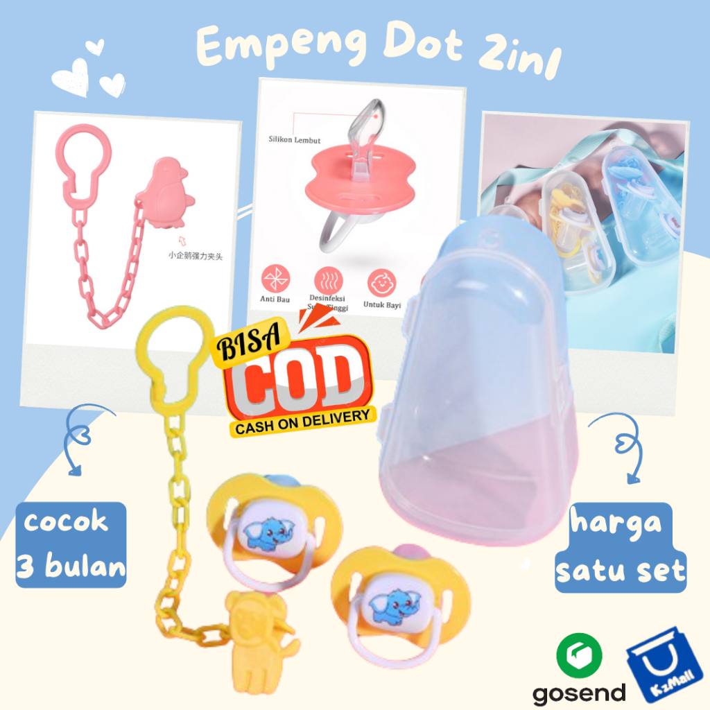 Jual Dot Bayi Dengan Kotak Silikon 3in1 / Empeng Bayi / Empeng Dot ...