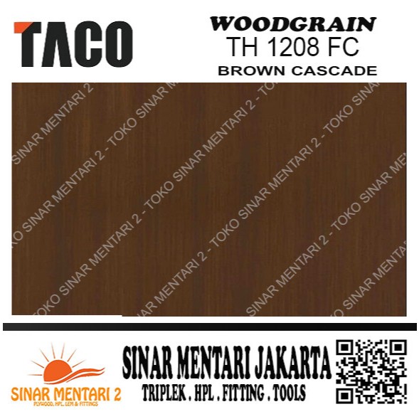 Jual TACO HPL WOODGRAIN TH 1208 FC BROWN CASCADE | Shopee Indonesia