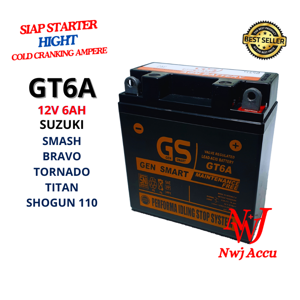 Jual AKI KERING SHOGUN 110 SMASH BRAVO TORNADO TITAN GT6A GM5Z YT7C YB5L GS MF | Shopee Indonesia