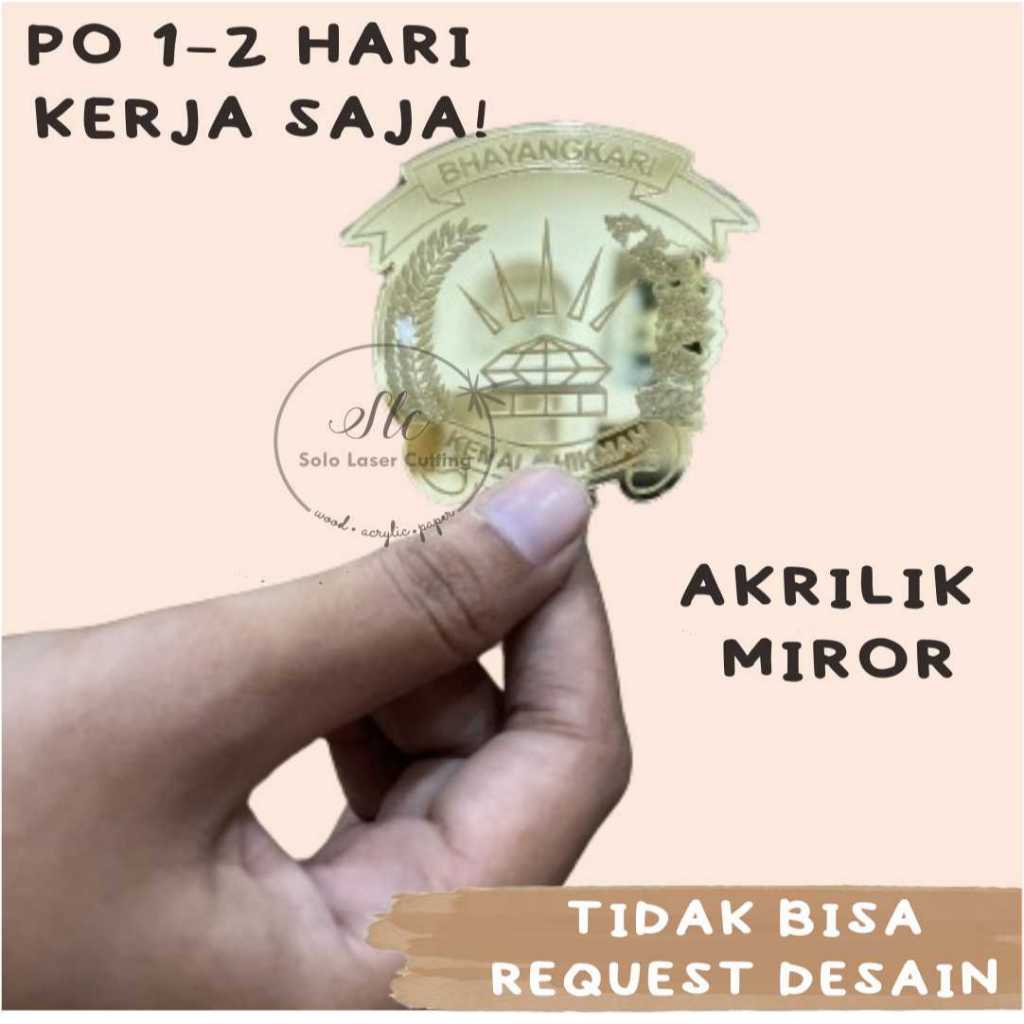 Jual Logo Bhayangkari Polri Lambang Akrilik Hiasan Mahar emblem acrylic ...