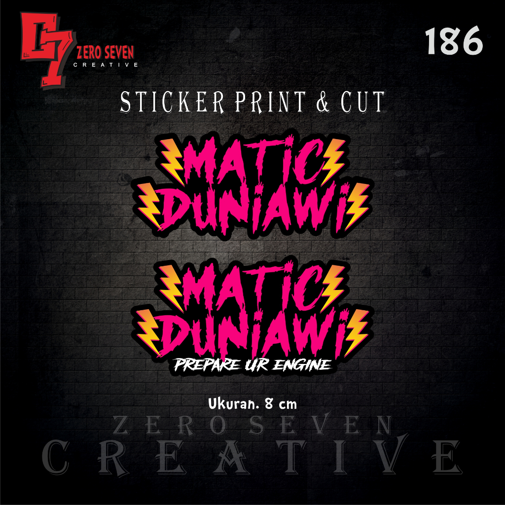 Jual STIKER MATIC DUNIAWI / RACING / STIKER MOTOR / MATIC / AESTHETIC ...