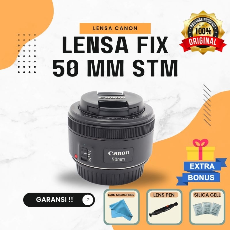 Jual LENSA FIX CANON 50MM F1,8 STM MULUS NOMINUS | Shopee Indonesia