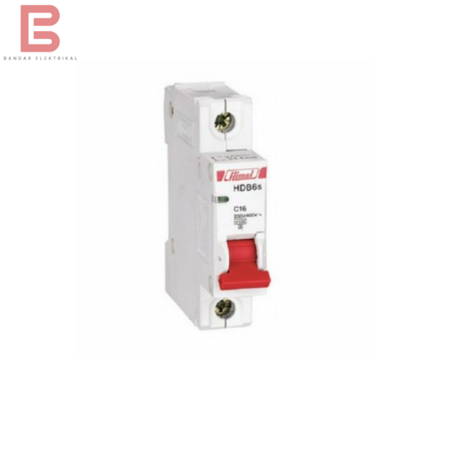 Jual MCB 1 Pole / 1 Phase 6A 10A 16A 20A 25A 32A 40A 6KA HDB3wHN1 ...