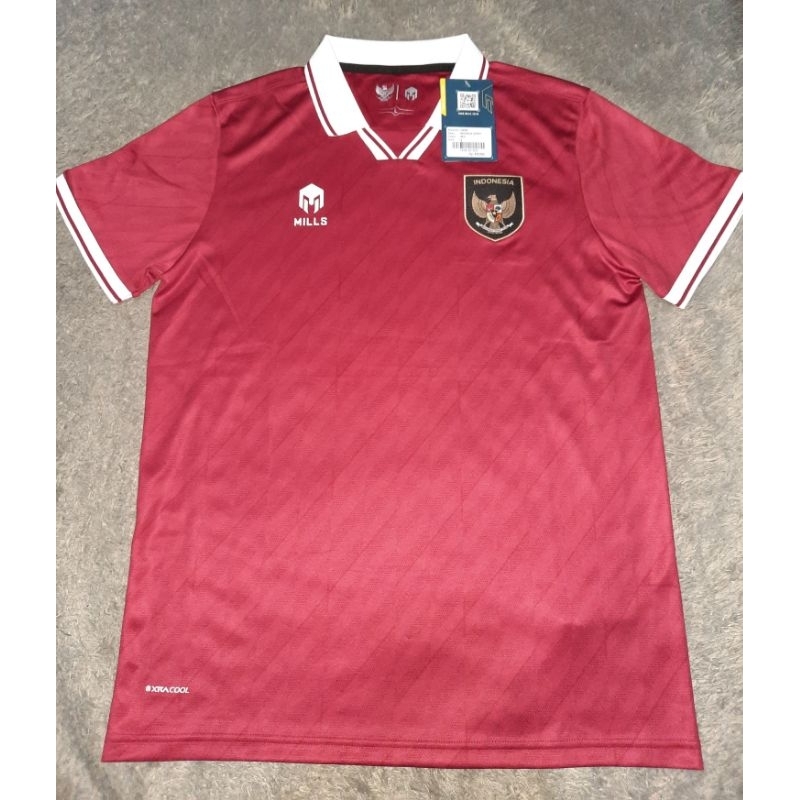 Jual Jersey Mills Timnas Indonesia Home Replika - L | Shopee Indonesia