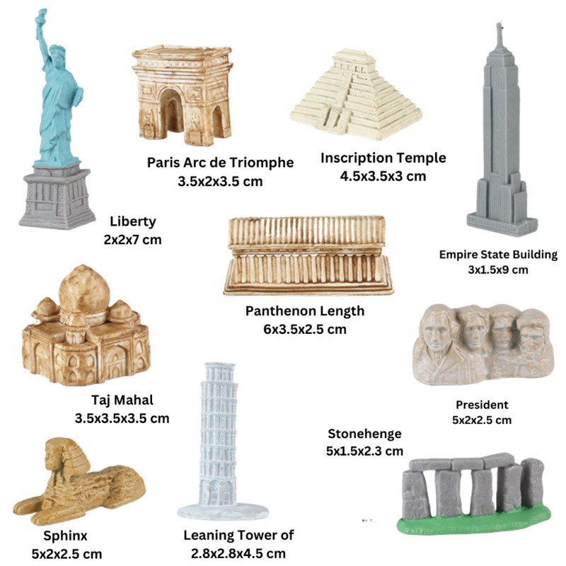 Jual LILOMILO Landmarks World Figurine Toys 10pcs/Around The World ...