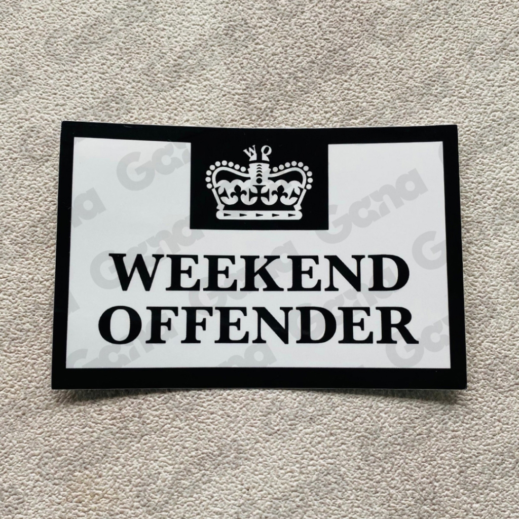 Jual Stiker Sticker Weekend Offender Stiker Logo Brand Hypebeast Casual ...