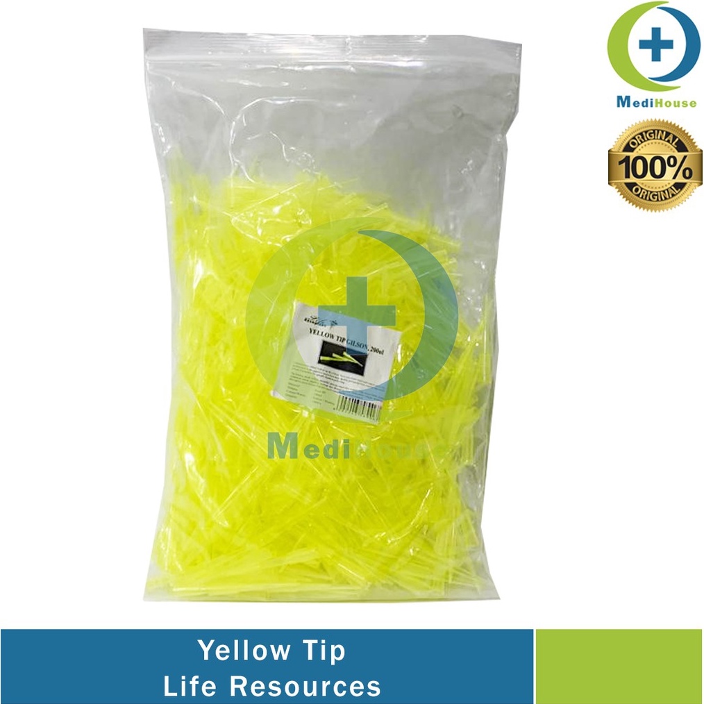 Jual HEBOH Yellow Tip Gilson Isi 1 2 uL Micropipet Life Resources ...