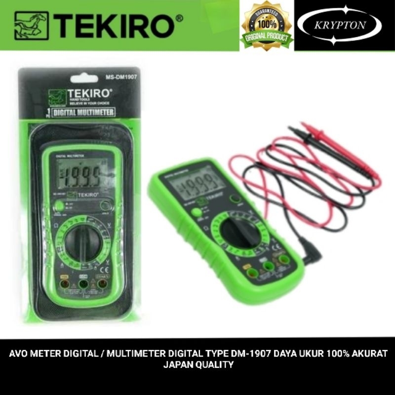Jual tekiro avo meter / multimeter digital type DM-1907 jaminan asli ...