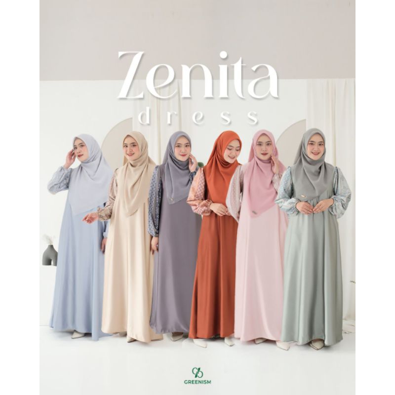 Jual ZENITA DRESS BY GREENISM | GAMIS SATIN SILK | Shopee Indonesia