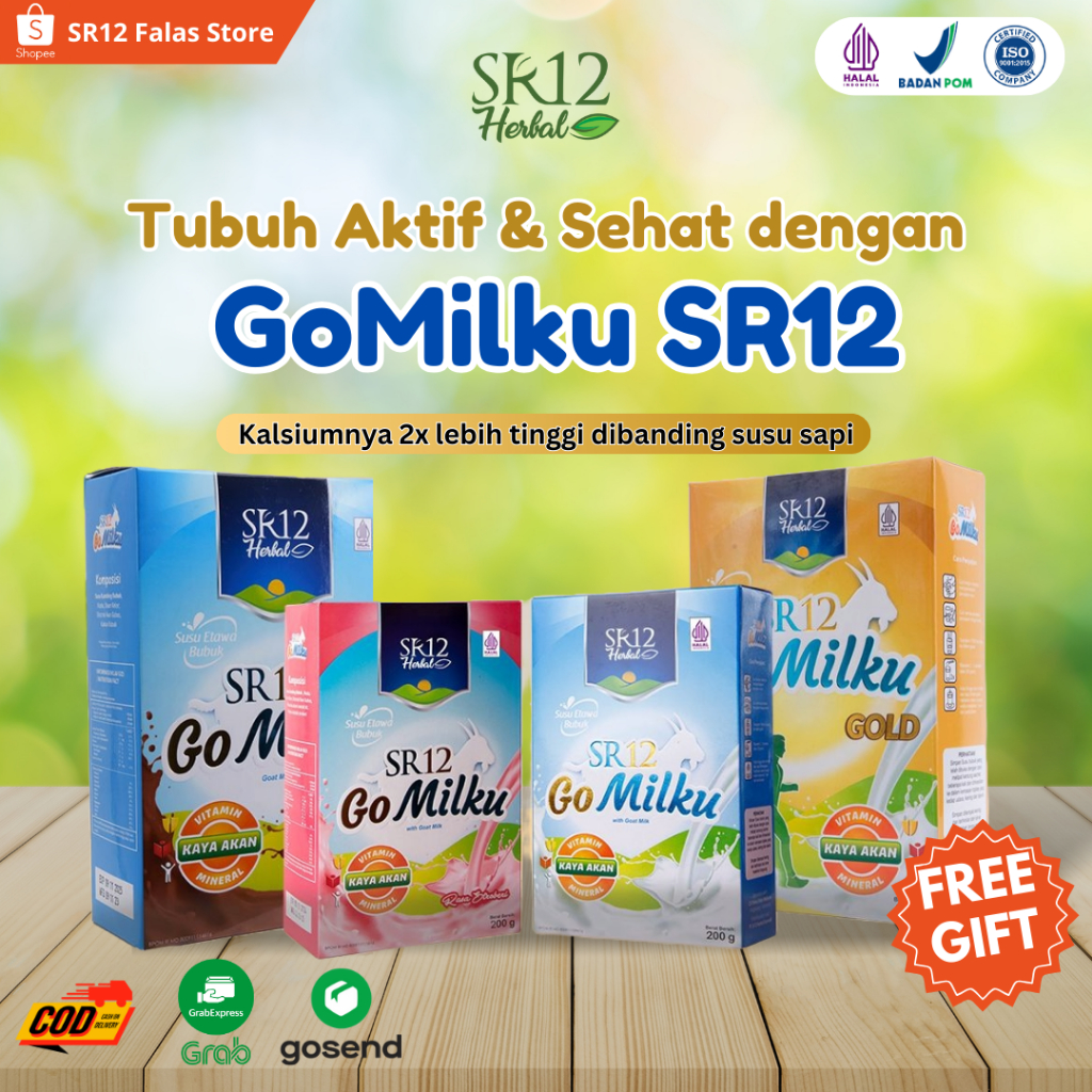Jual Gomilku Go Milku SR12 Susu Kambing Etawa Halal Bubuk Serbuk BPOM Penurun Kolesterol gomilku ...
