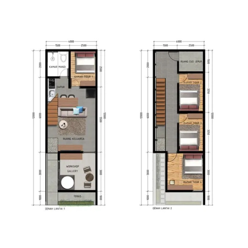 Jual Jasa Gambar DENAH RUMAH Minimalis Ruko Jasa Design Rumah Desain ...