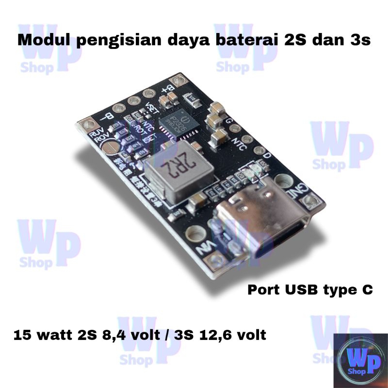 Jual Modul Pengisian Daya Baterai Lithium 2S 3S Charger 2s 3S Tipe C ...