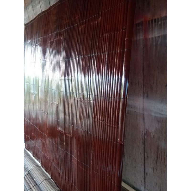 Jual Tirai bambu Wulung vernis lebar 250 cm x Tinggi 100,150,200,250 ...