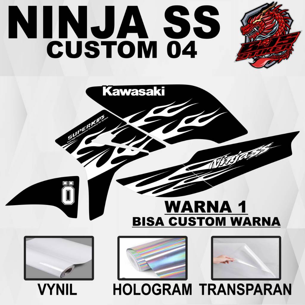 Jual stiker ninja ss api 1 custom 04 - stiker decal kawasaki ninja ss ...