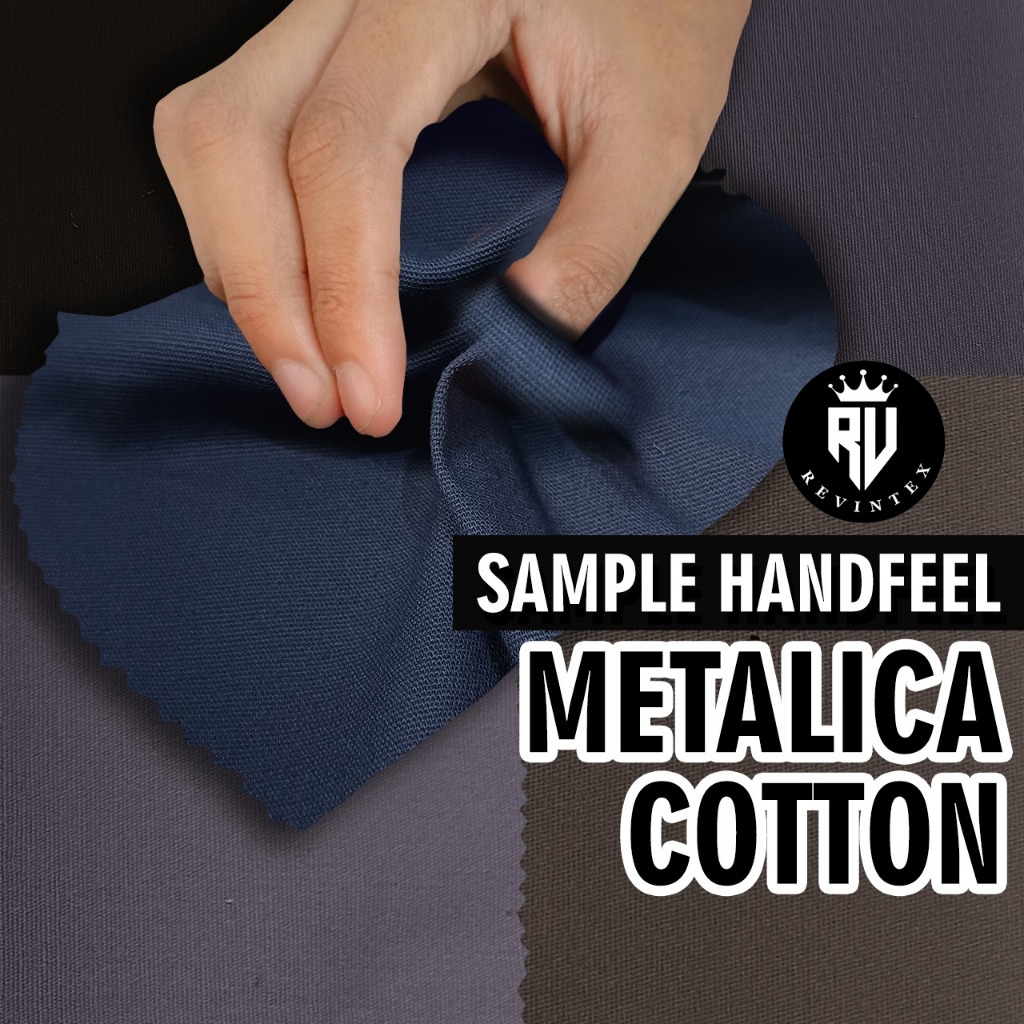 Jual Sample Handfeel Kain Metalica Cotton - Revintex Bandung | Shopee ...