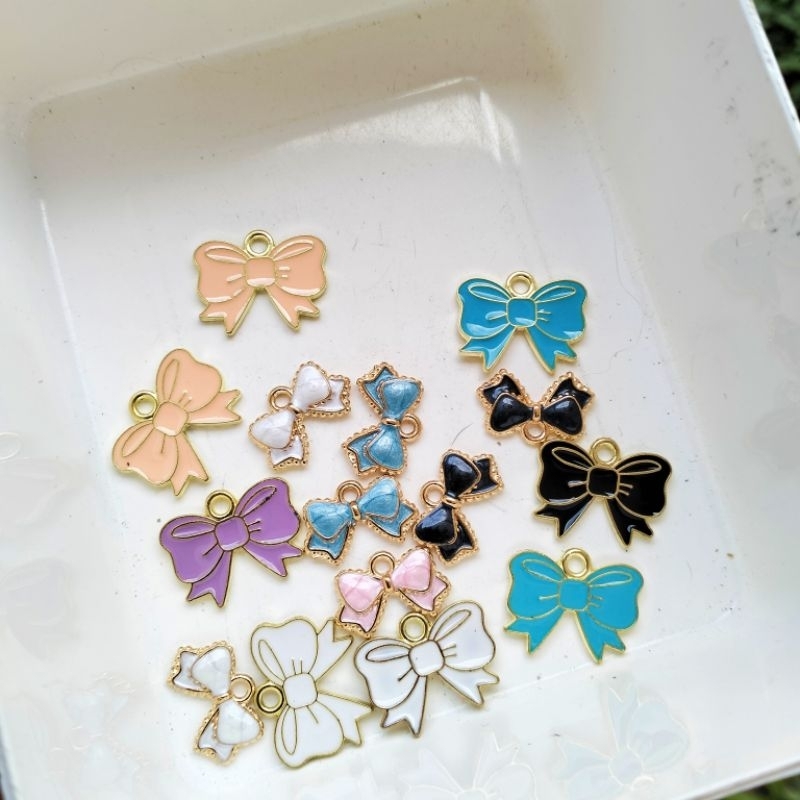 Jual (1pcs) Charm Liontin Enamel epoxy Ribbon / Pita murah | Shopee ...