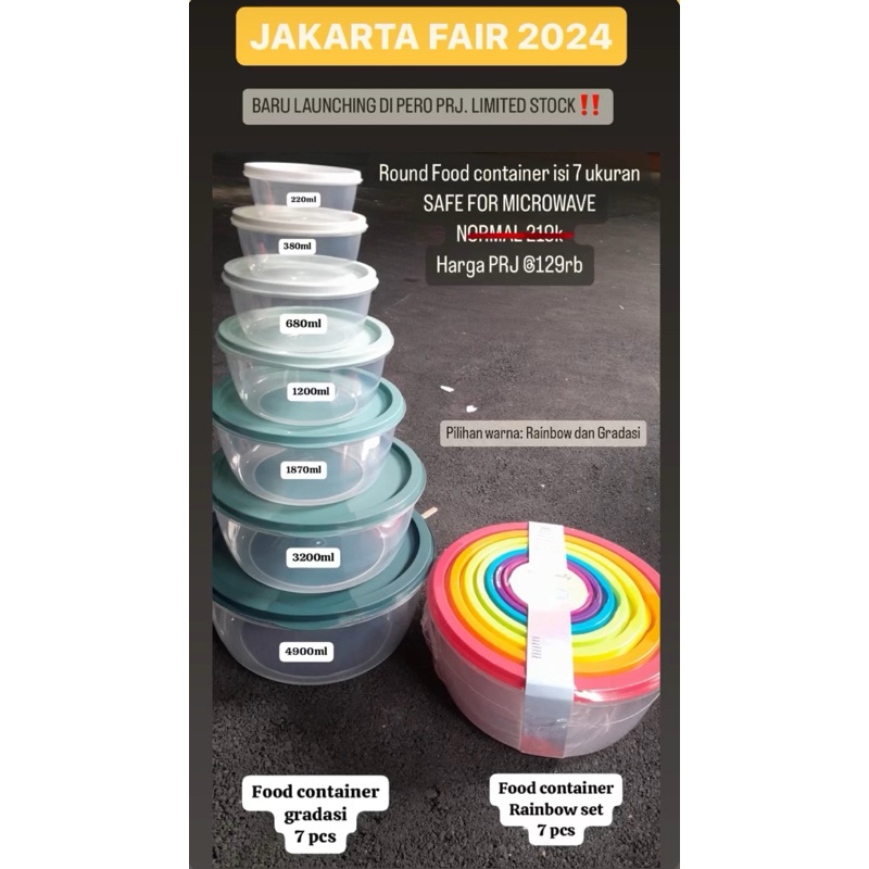 Jual clear food container set isi 12pc | Shopee Indonesia
