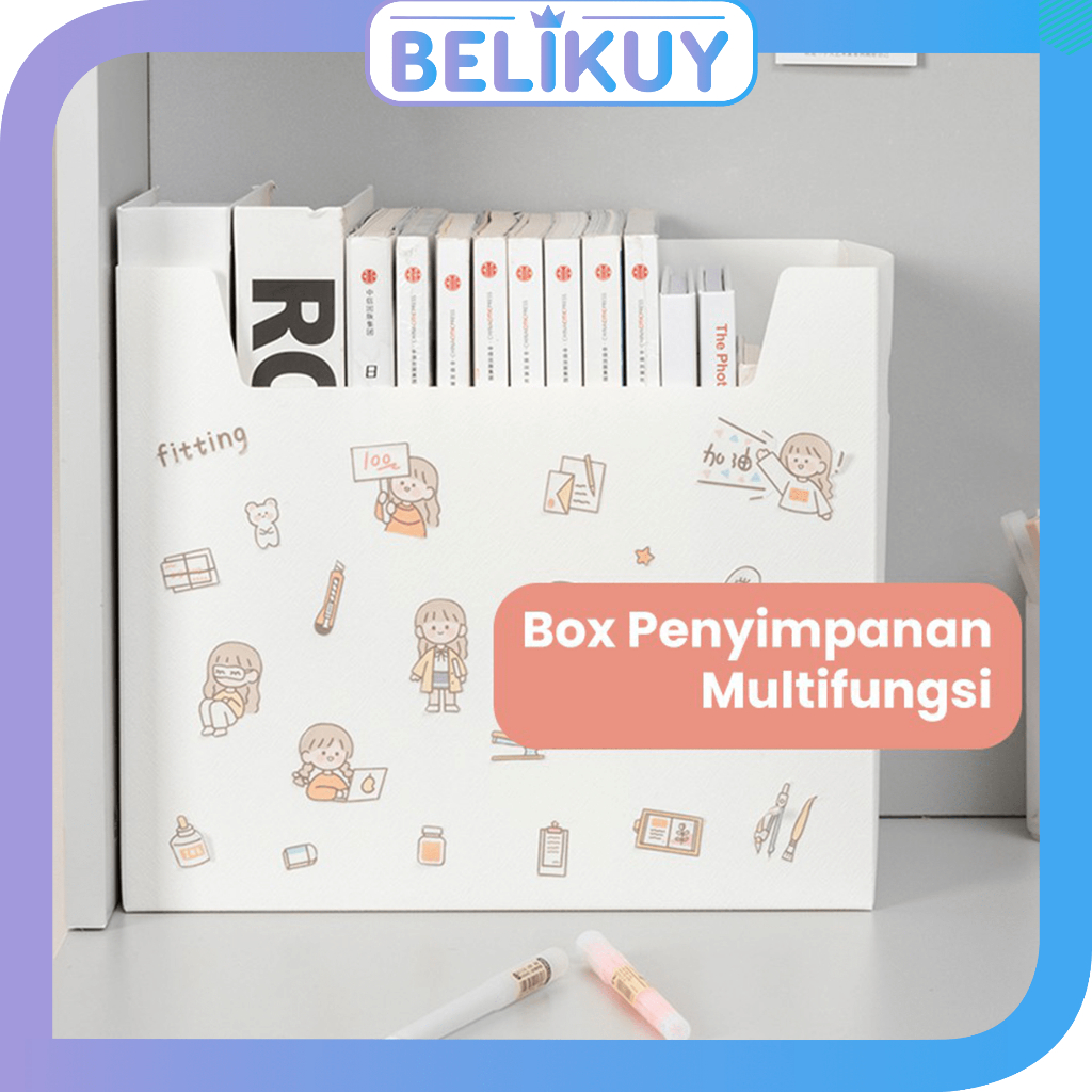 Jual Belikuy COD Foldable Desktop Storage Buku Alat Tulis Rak Buku Meja ...