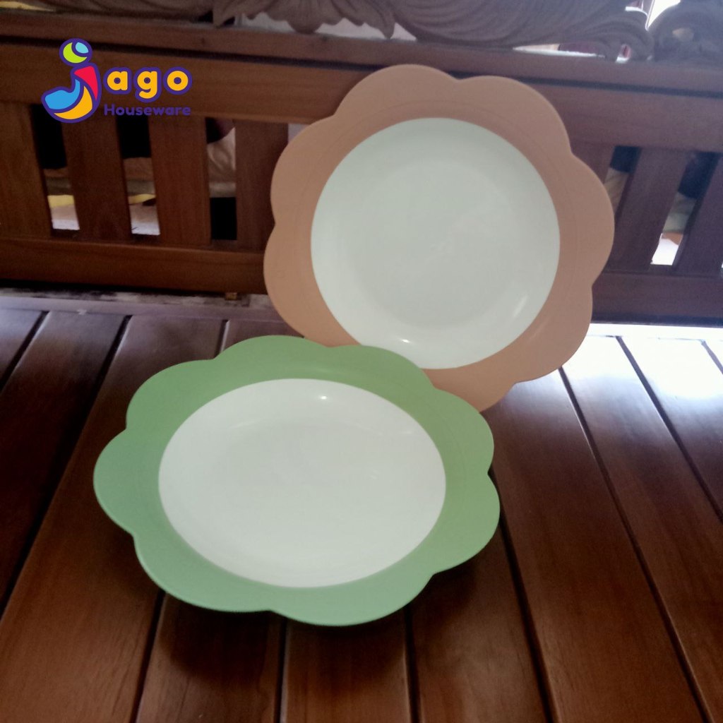 Jual Piring Plastik Bunga / Piring Asia Moge Pacific Hijau Coklat 10 ...