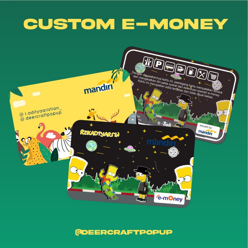 Jual EMONEY MANDIRI CUSTOM / 1 SISI / 2 SISI | Shopee Indonesia