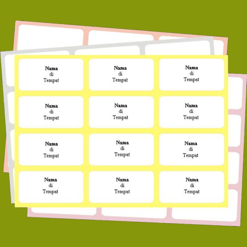 Jual Cetak Label Stiker Untuk Nama Undangan Pernikahan Menggunakan ...