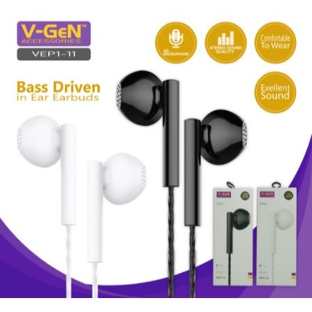 Jual Headset Handsfree Earphone VGEN VEP1-11 Wired Handsfree Headset ...