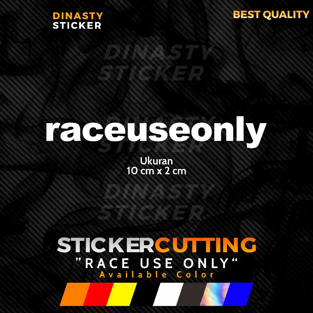 Jual STICKER STIKER CUTTING RACE USE ONLY | Shopee Indonesia