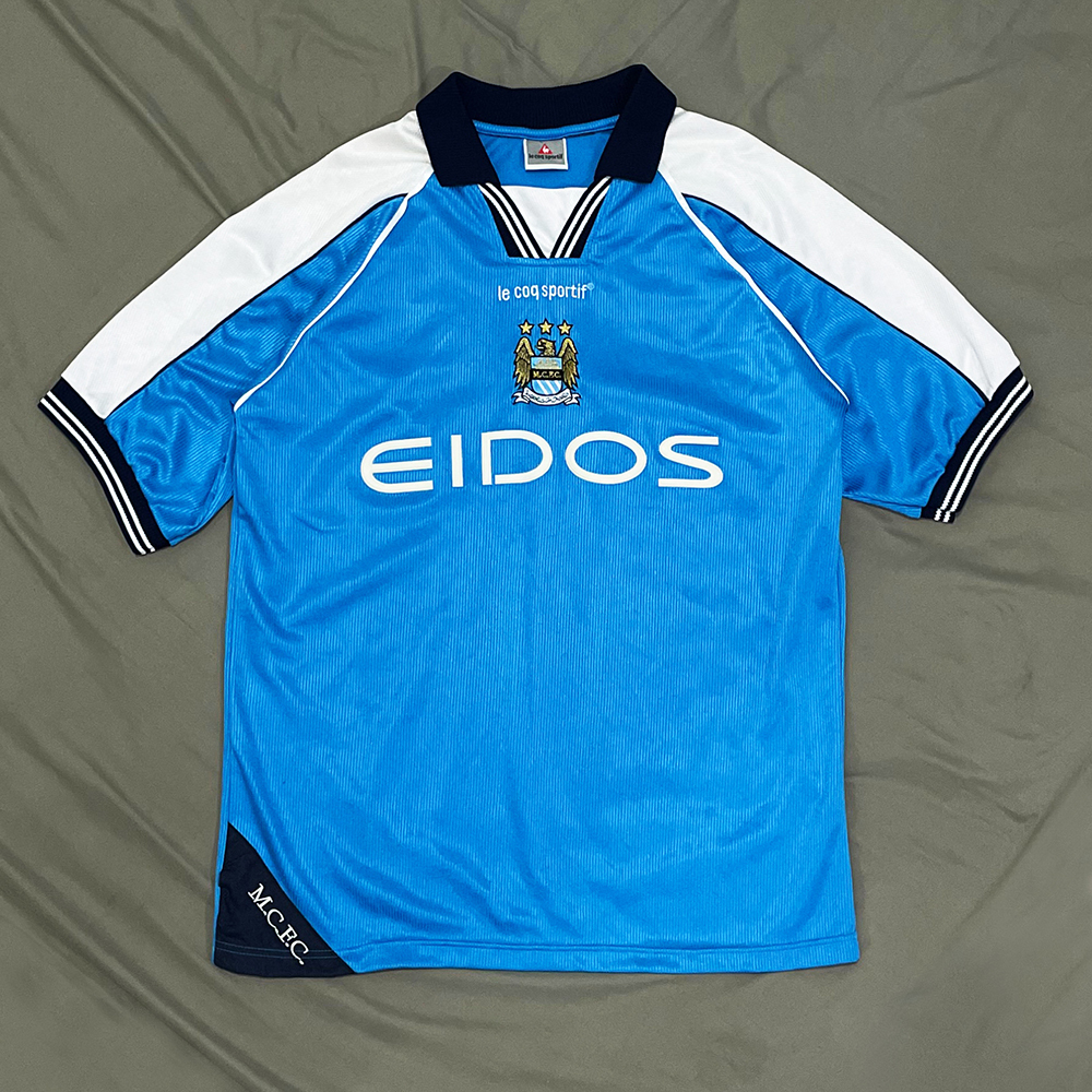 Jual Original Le Coq Sportif Manchester City Home Kit 1999 2000 Jersey ...