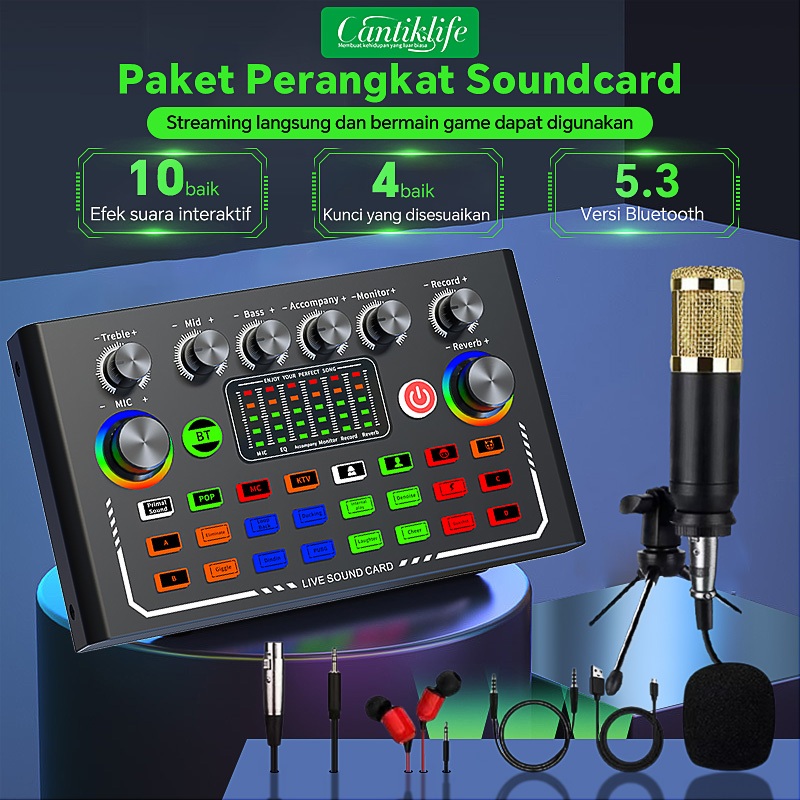 Jual Live Streaming Equipment Sound Card Kit Sound Cards Lossless Sound ...
