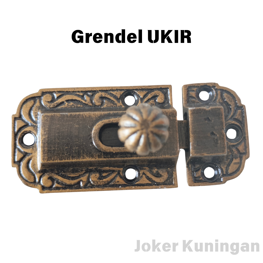 Jual Grendel pintu / grendel jendela aluminium ukir 8cm | Shopee Indonesia