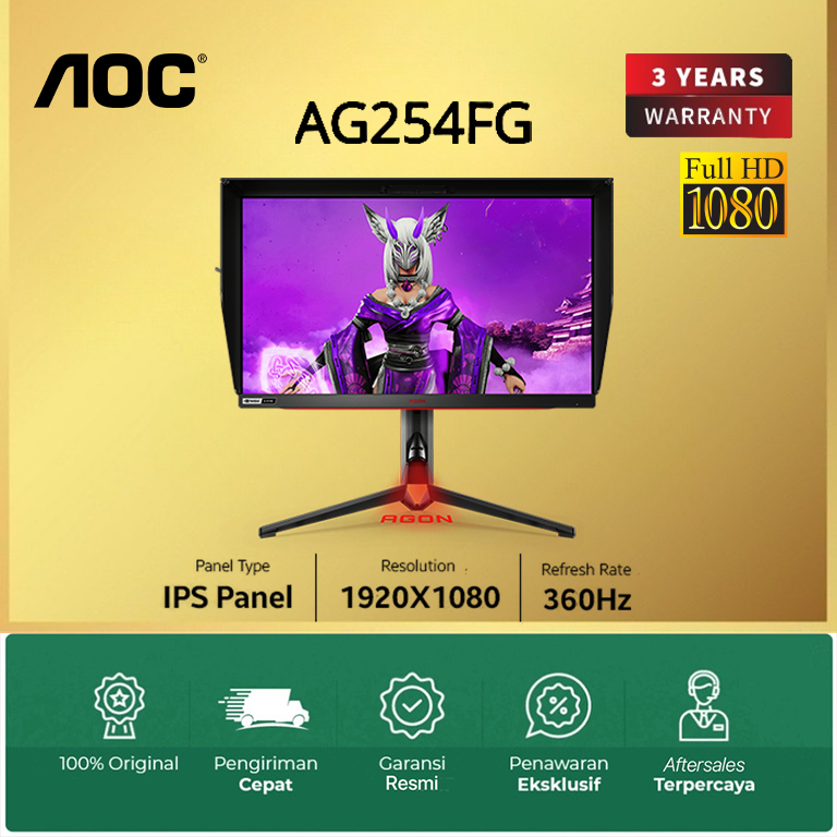 Jual Monitor LED AOC AG254FG Premium Gaming - Full HD 360Hz 25" Inch ...