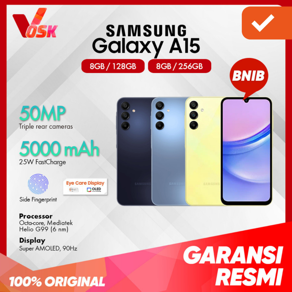 Jual Samsung A15 Ram 8/128, 8/256 Garansi Resmi | Shopee Indonesia