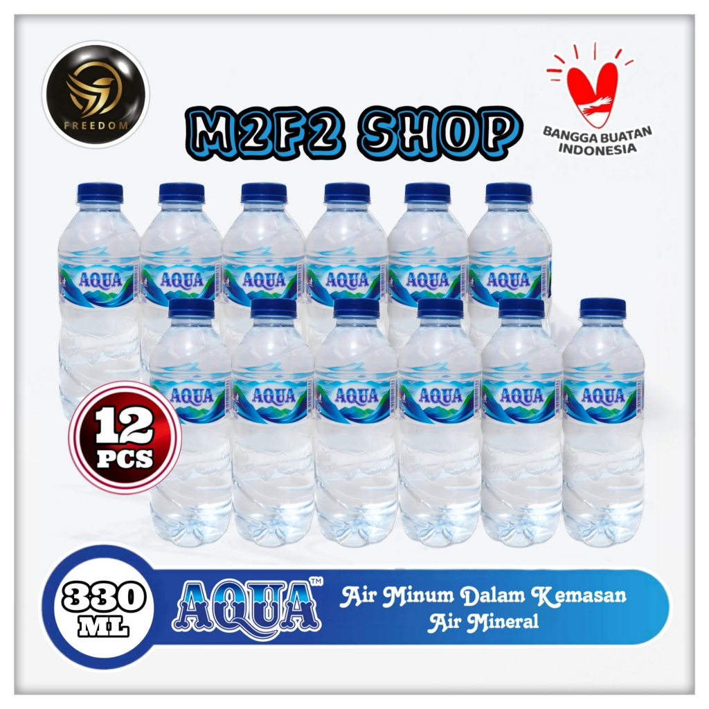 Jual Air Mineral Aqua Botol Mini Pet - 330 ml (Kemasan 12 Pcs) | Shopee Indonesia