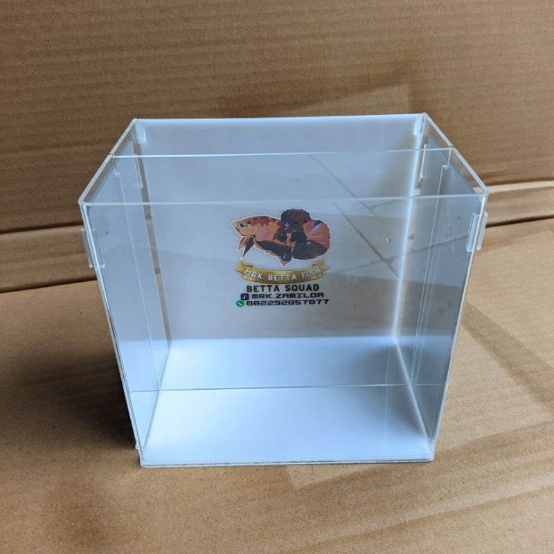 Jual AQUARIUM CUPANG / SOLITER AKRILIK 15*10*15 logo+ cermin | Shopee ...