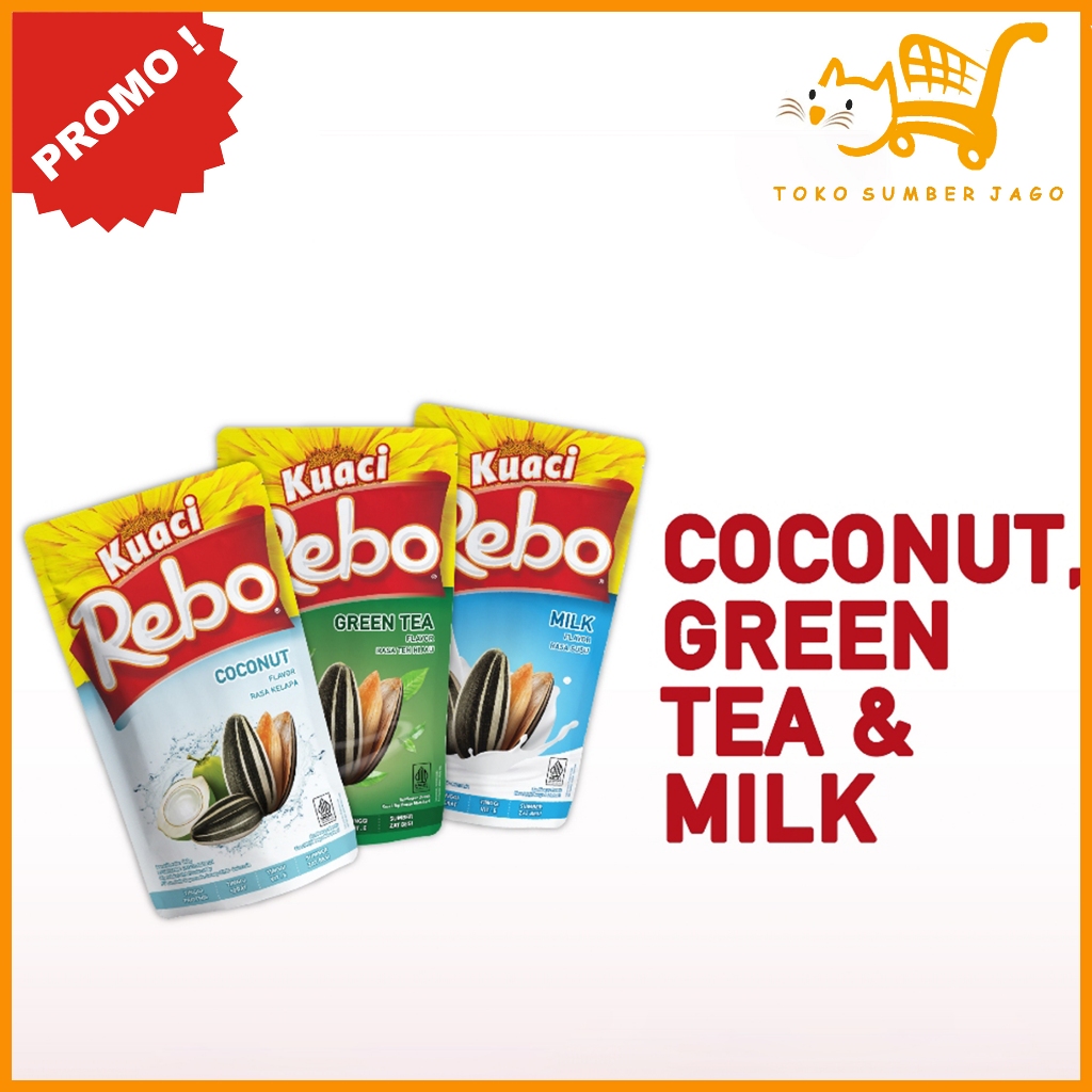Jual Rebo Kuaci 140gr Rasa Coconut, Green Tea & Milk | Shopee Indonesia
